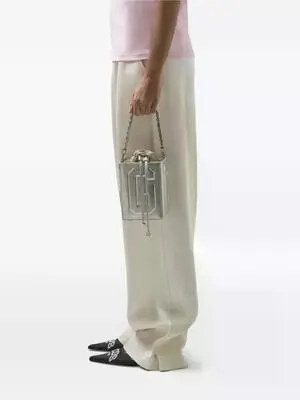 Gcds Logo-embossed Shoulder Bag - Silver