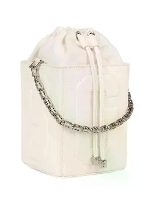 Gcds Logo-embossed Shoulder Bag - White