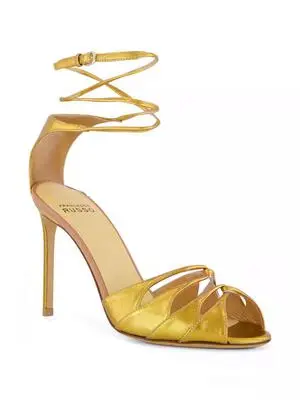 FRANCESCO RUSSO Laminated Buckle Sandals