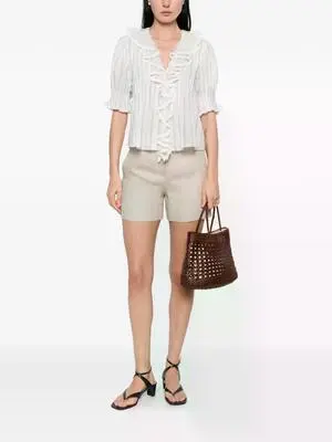 DÔEN Henri Striped Blouse - Neutrals