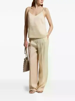 Peserico Embellished Straps Sleeveless Top - Neutrals