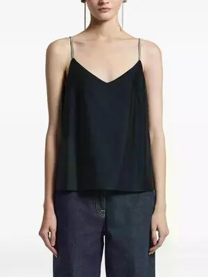 Peserico Sleeveless V-neck Top - Blue