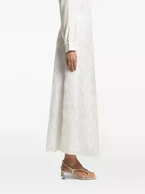 Peserico Ruffled Midi Skirt - Neutrals
