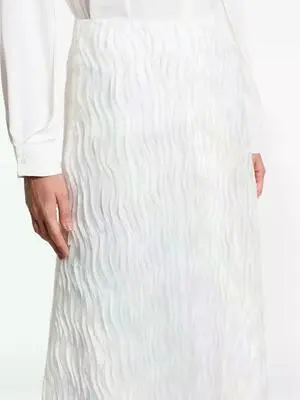 Peserico Ruffled Midi Skirt - Neutrals