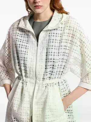 Peserico Hooded Grid Coat