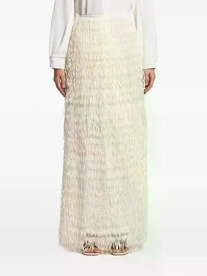 Peserico Fringed Maxi Skirt