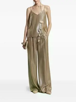 Peserico Sleeveless V-neck Top - Neutrals