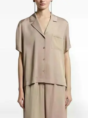 Peserico Short-sleeve Shirt With Pocket - Neutrals