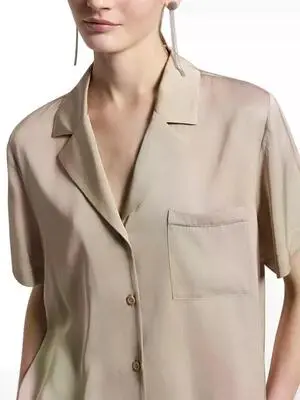 Peserico Short-sleeve Shirt With Pocket - Neutrals