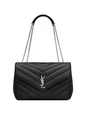 Saint Laurent Large Loulou Quilted Logo Shoulder Bag