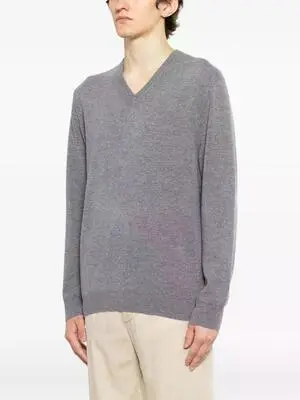 N.peal Burlington V-neck Jumper - Grey