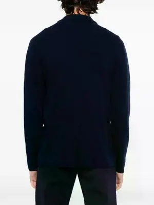 N.peal Notched Collar Long-sleeve Cardigan