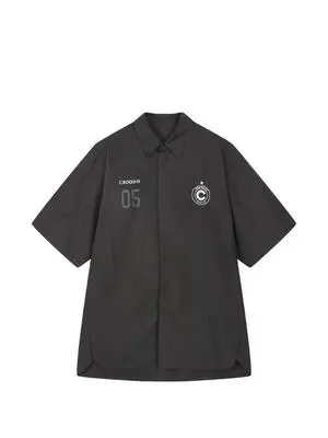 CROQUIS Logo-embroidered Shirt - Black