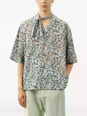 CROQUIS Painted Short-sleeve Shirt - Neutrals