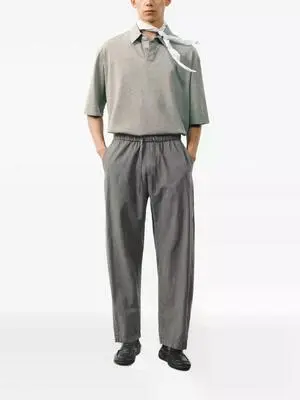 CROQUIS Buttoned-hem Trousers - Grey