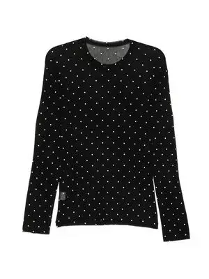 JNBY Polka-dot Cotton T-shirt - Black