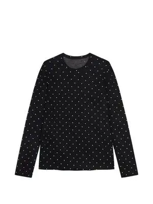 JNBY Polka-dot Cotton T-shirt - Black