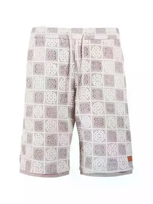 MAISON HIDEOUT Floral Crochet Shorts