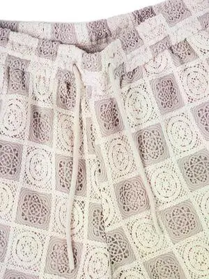 MAISON HIDEOUT Floral Crochet Shorts