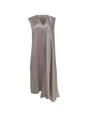 JOSEPH Carrol V-neck Midi Dress - Neutrals