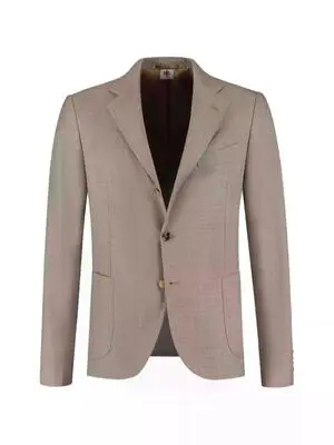LUIGI BORRELLI Buttoned Single-breasted Jacket - Neutrals