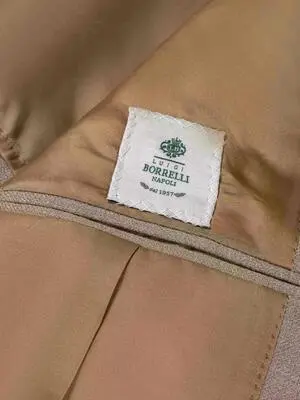 LUIGI BORRELLI Buttoned Single-breasted Jacket - Neutrals