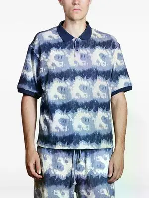 MAISON HIDEOUT Pattern Short-sleeve Polo Shirt