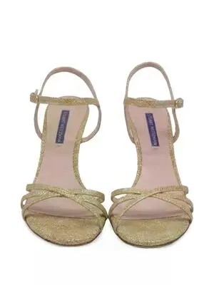 STUART WEITZMAN Starla Glitter Ankle-strap Sandals