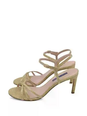 STUART WEITZMAN Starla Glitter Ankle-strap Sandals