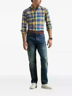 Polo Ralph Lauren Plaid Long-sleeved Shirt - Yellow