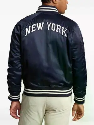 Polo Ralph Lauren Satin Letterman Bomber Jacket