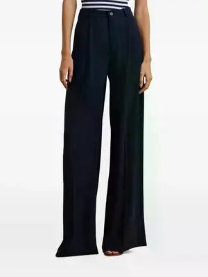 Ralph Lauren Georgette Pleated Wide-leg Trousers