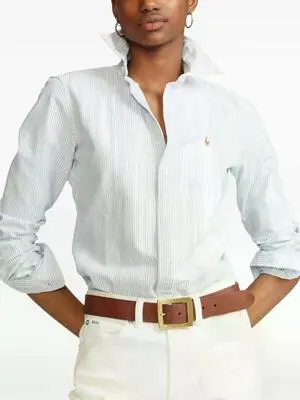 Polo Ralph Lauren Striped Logo Shirt - Blue
