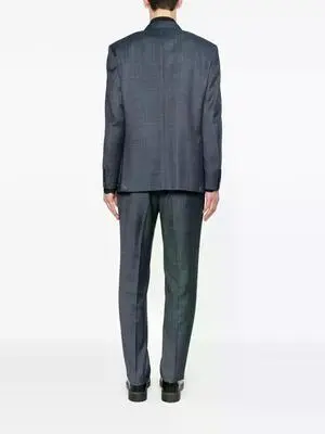 Canali Double-breasted Pinstripe Suit - Blue