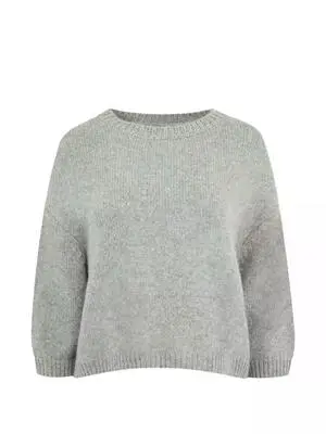 Khaite Sabina Ribbed Knit Sweater - Grey