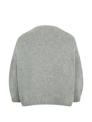 Khaite Sabina Ribbed Knit Sweater - Grey