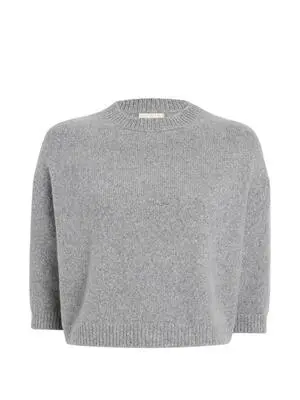 Khaite Sabina Ribbed Knit Sweater Grey
