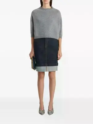 Khaite Sabina Ribbed Knit Sweater - Grey