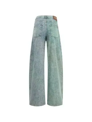 Loewe Belted Wide-leg Jeans - Blue