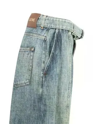 Loewe Belted Wide-leg Jeans - Blue