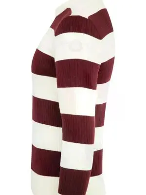 Moncler Striped Crew-neck Sweater - Red