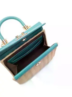 Rodo Wicker Tote Bag - Neutrals