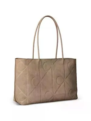 Calvin Klein Embossed Tote Bag - Neutrals
