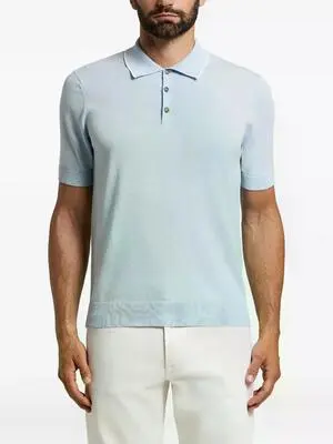 Peserico Buttoned Polo - Blue