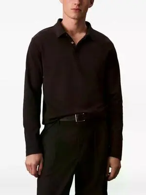 Calvin Klein Long-sleeve Polo Shirt - Brown