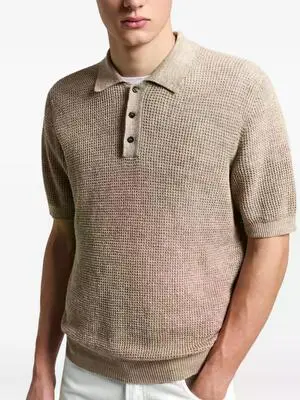 Peserico Buttoned Polo - Brown