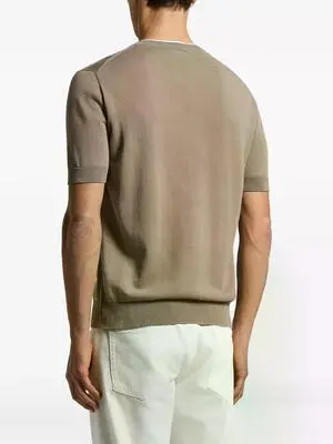 Peserico Crew Neck T-shirt - Brown
