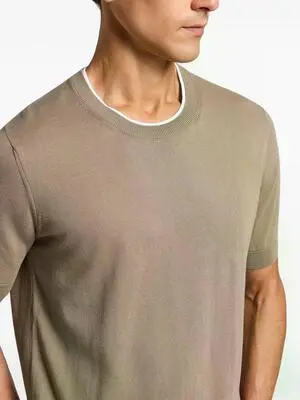 Peserico Crew Neck T-shirt - Brown