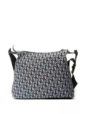 Dior 2000s Trotter Canvas Shoulder Bag - Blue