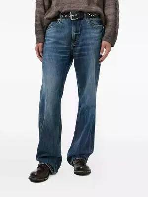 Our Legacy Carlson Cut Faded Denim Trousers - Blue